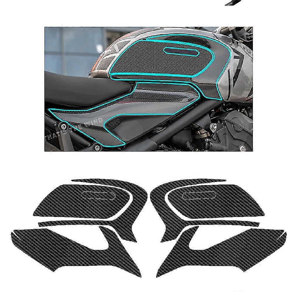 3d Carbon Sticker For Trident 660 Trident660 2021 - Motorcycle Tank Pad ...