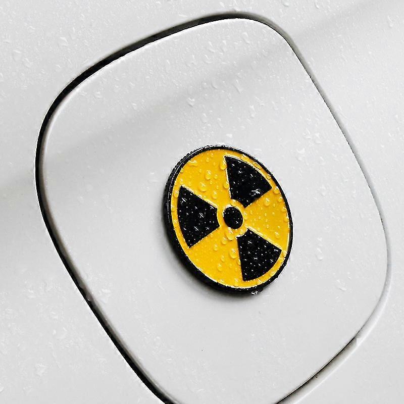 Nuclear Radiation Warning Car Sticker, Nuke Radioactive Sign Metal ...