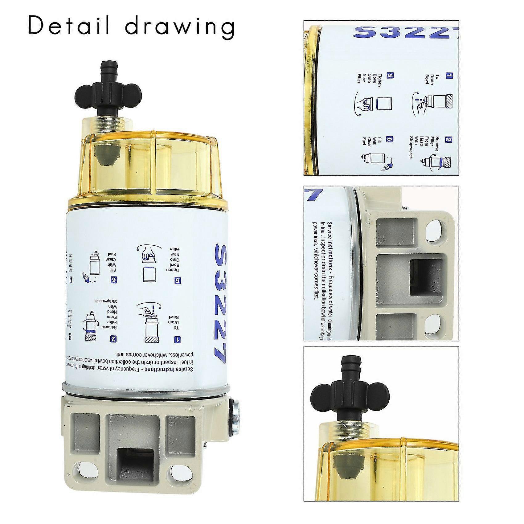 S3227 Outboard Marine Marine Fuel Filter Fuel Water Separator Filter ...