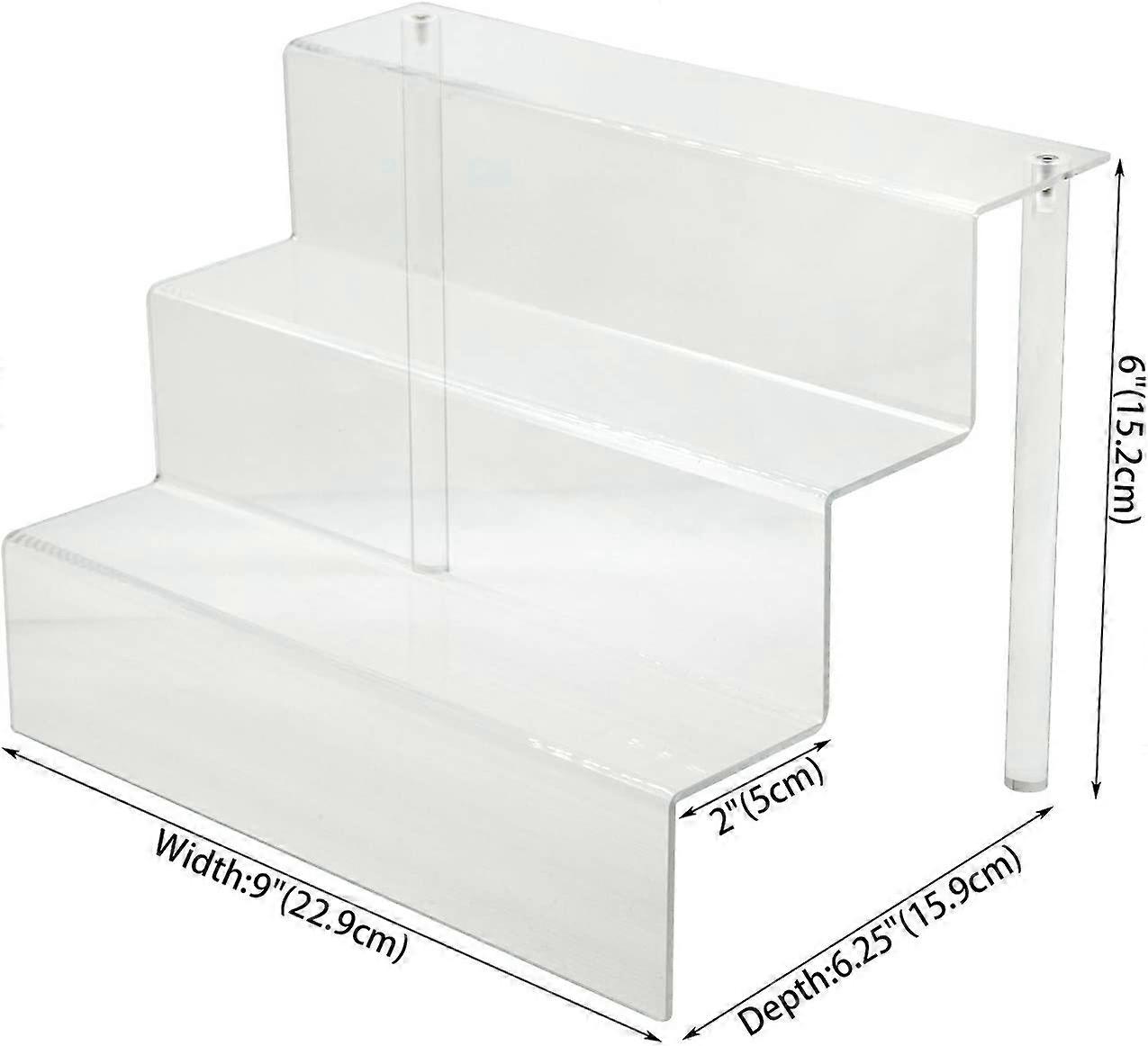 Living Combination Acrylic 3 Step Staircase Display Riser Stand for ...