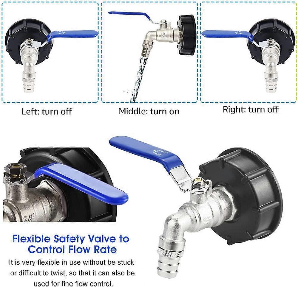 IBC Drain Tank Adapter S60x6 3/4'' Tap Valve IBC Tank Faucet Adapter ...