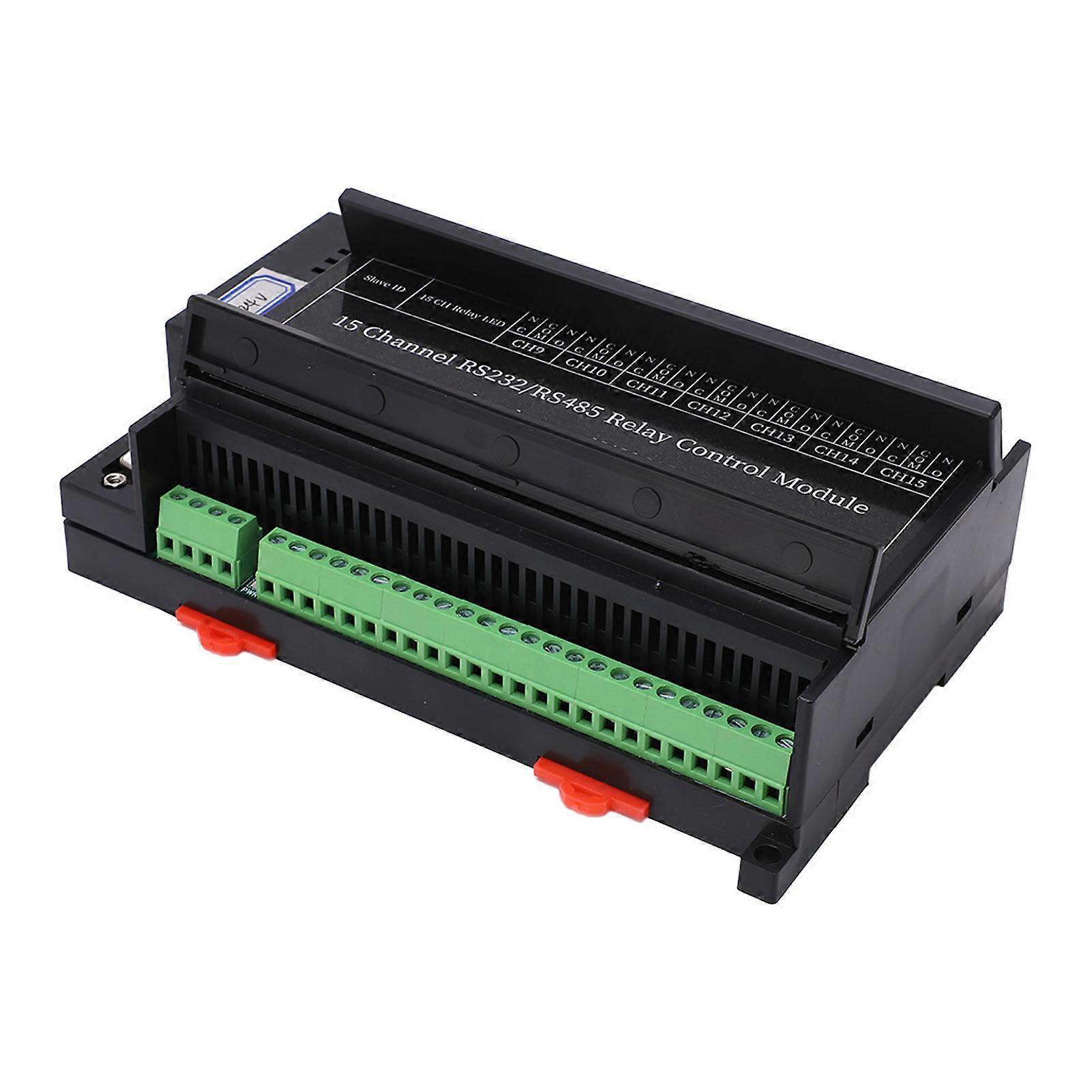 Relay Control Module 15 Channel RS485 RS232 PLC DO PC UART Serial Switch Board DC24V | Fruugo UK