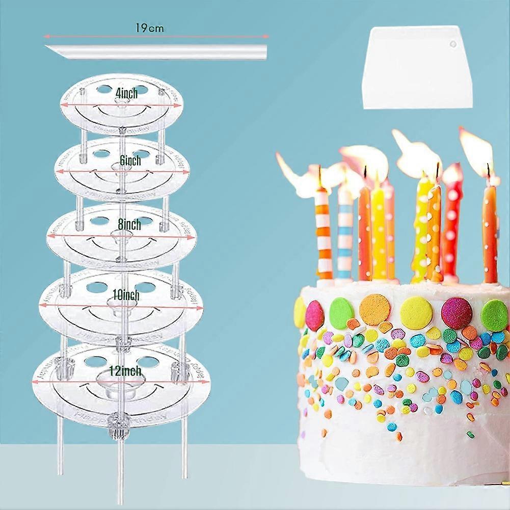 Cake Supports for Multi-Tier Cakes Cake Stand 5 Levels (9/12/16/20/26cm ...