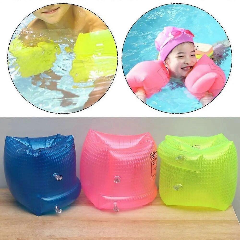 Adult Swimming Inflatable Arm Rings Portable Thickened Fluorescent ...
