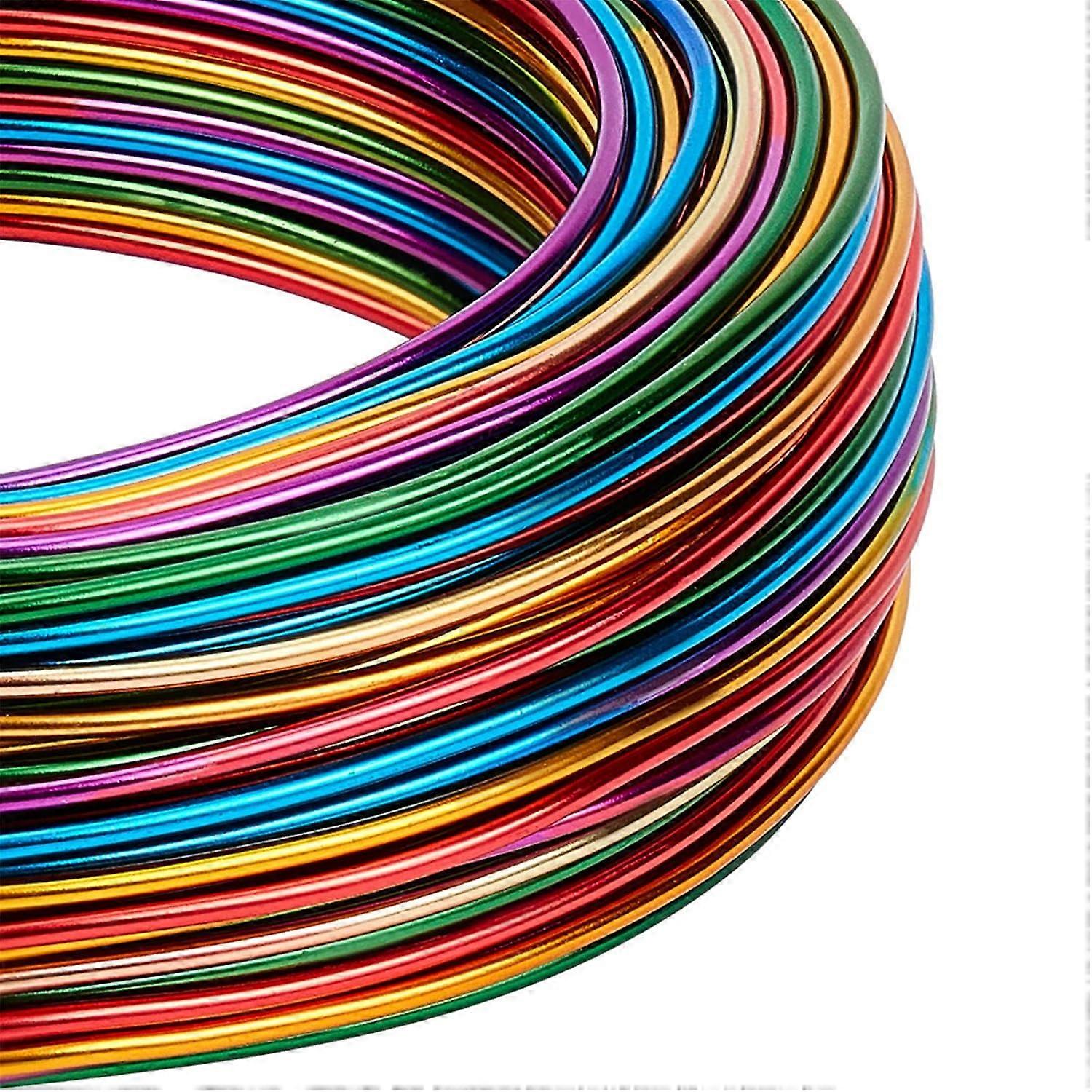 15 Gauge 136 Feet Multicolor Jewelry Craft Wire Gradient Color Aluminum ...