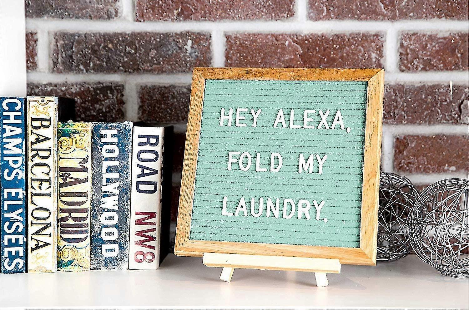 Felt Letter Board 10x10 +2sets Pre-cut Letters +stand +upgraded Wooden ...