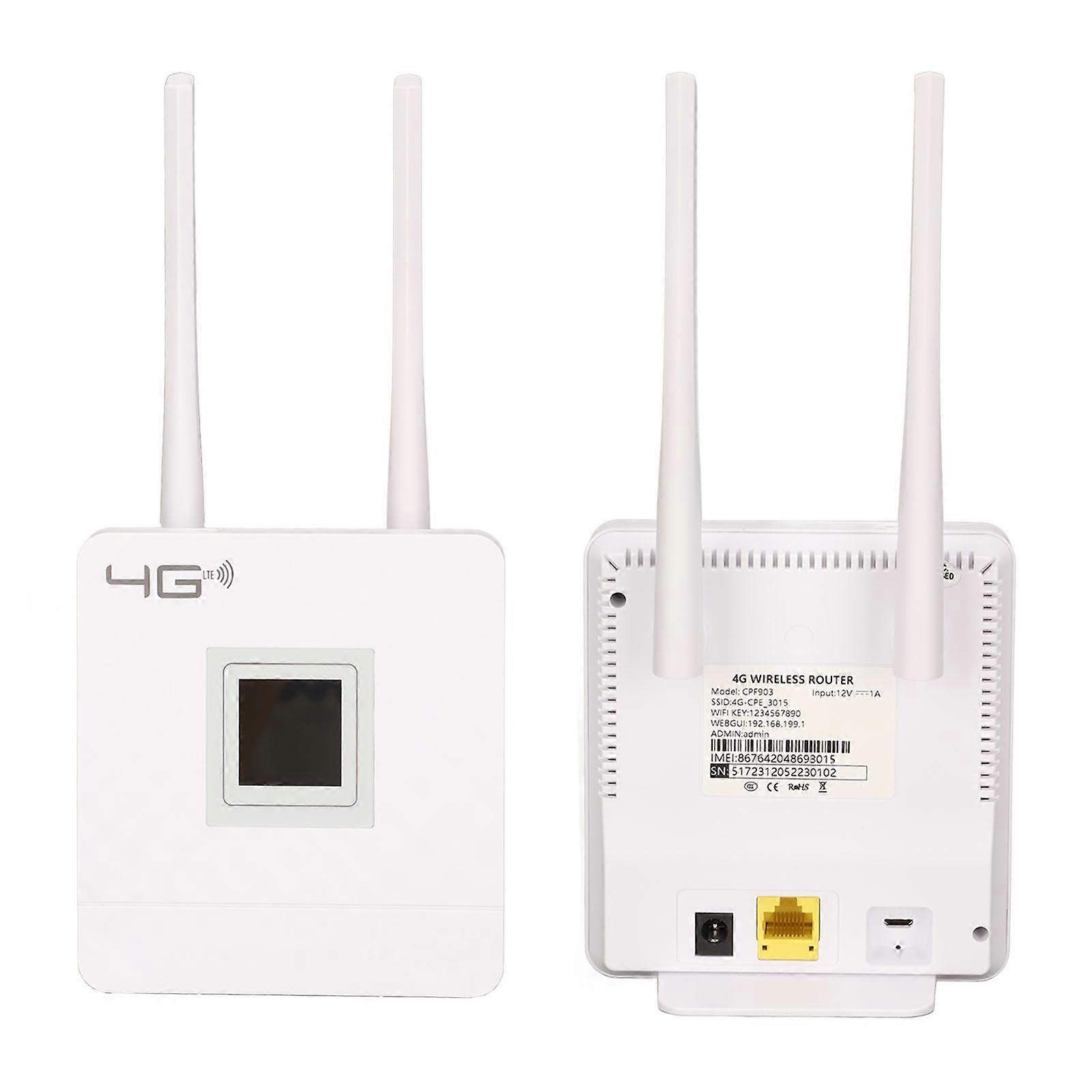 4G LTE CPE Router 150Mbps DC 12V 1A 50 to 60Hz RJ45 Interface 4G ...