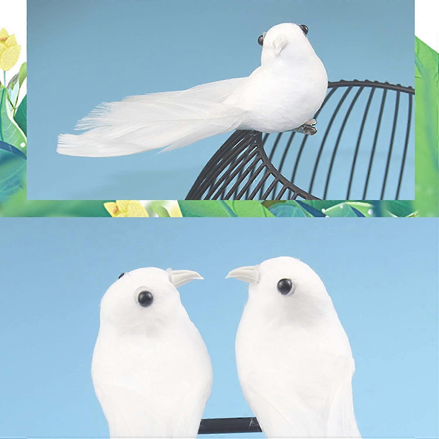 Xceedez Dove Birds for Decoration Props Artificial Wedding Ornament ...