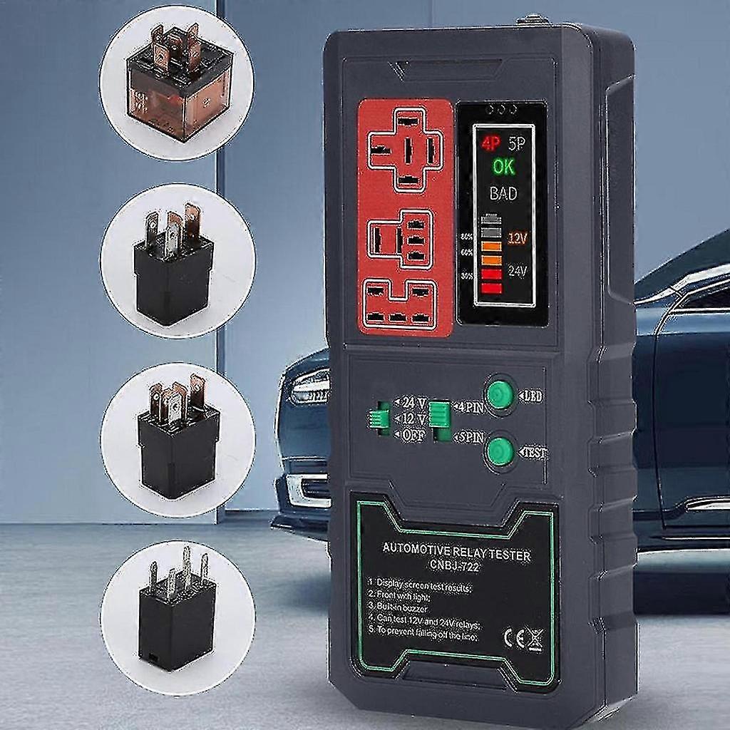 Car Electronic Relay Tester Voltage-diagnostic Tool 4 Pin 5 Pin Battery ...