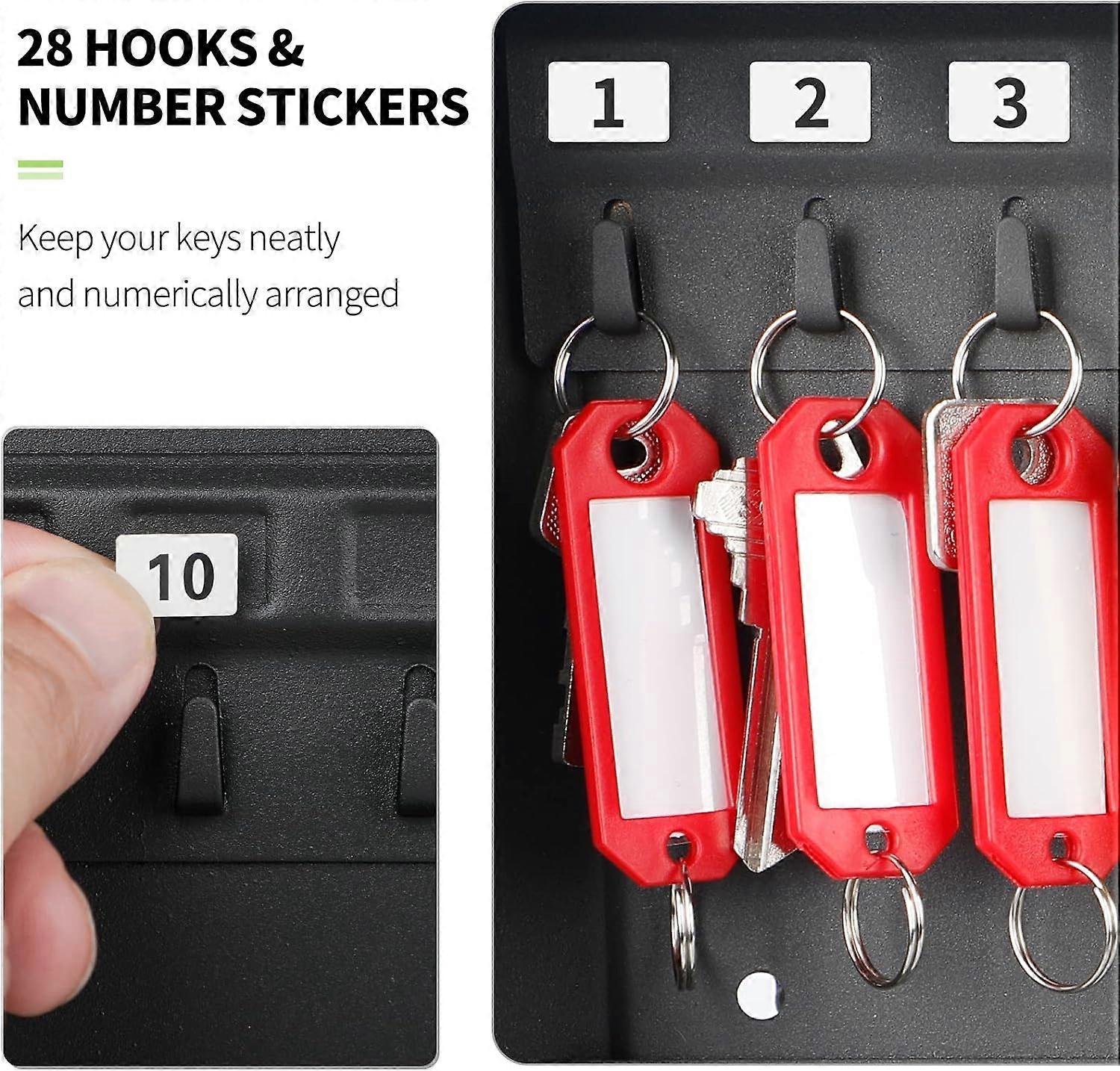 TCGG-28 Key Steel Key Cabinet With Combination Lock Wall Mounted Key ...