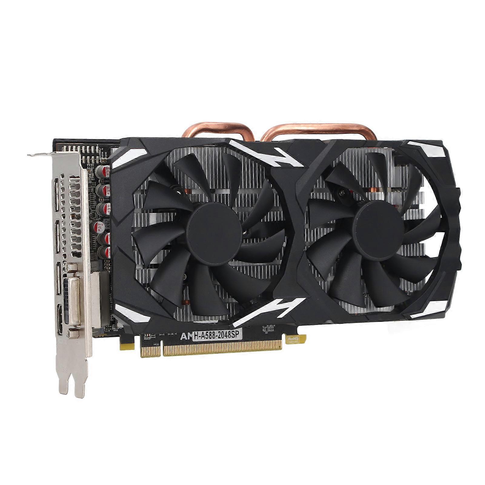 RX580 Game Graphics Card 8GB GDDR5 256BIT Low Noise Desktop Computer ...