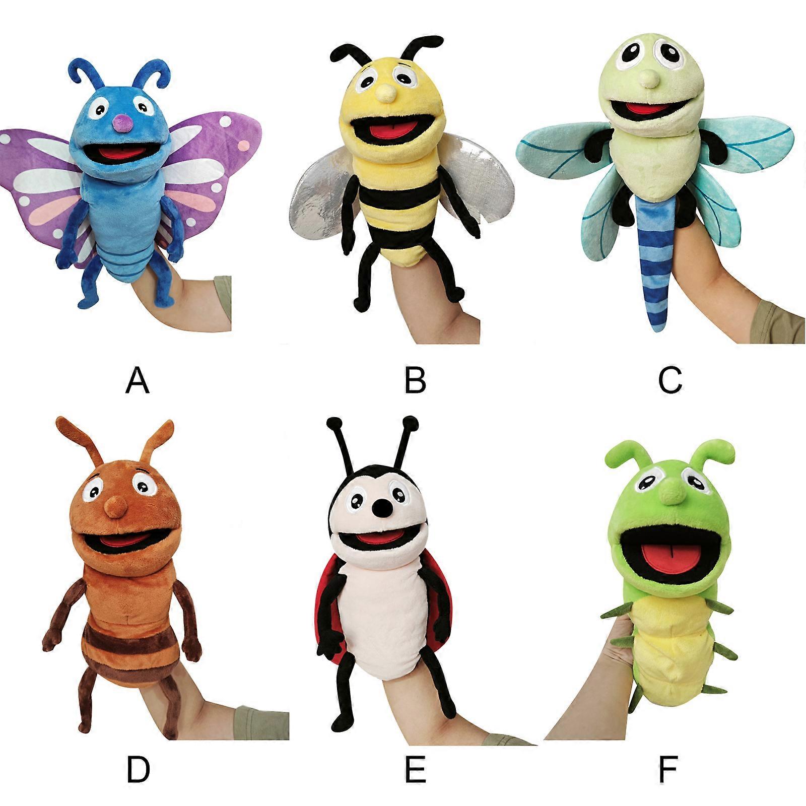 1/6pcs Plush Animals Hand Puppets, in-Sect Friends Hand Puppet Plushies ...