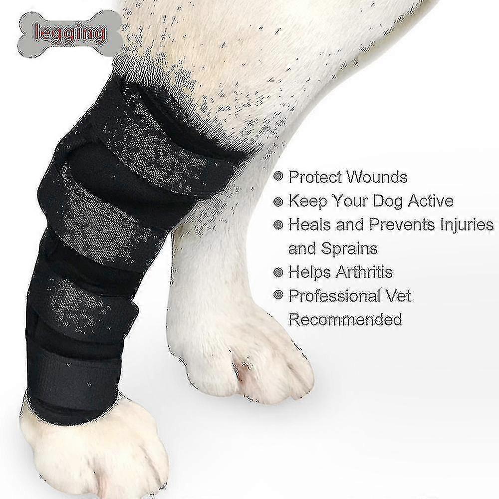 Dog Anti-licking Leg Wrap Protector Teddy Leg Hock Sleeve Compression ...