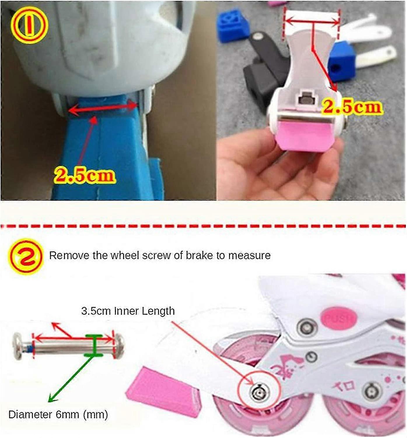 Universal Inline Skate Brake Stopper, Roller Skate Brakes Block Pad Skating, Black | Fruugo UK