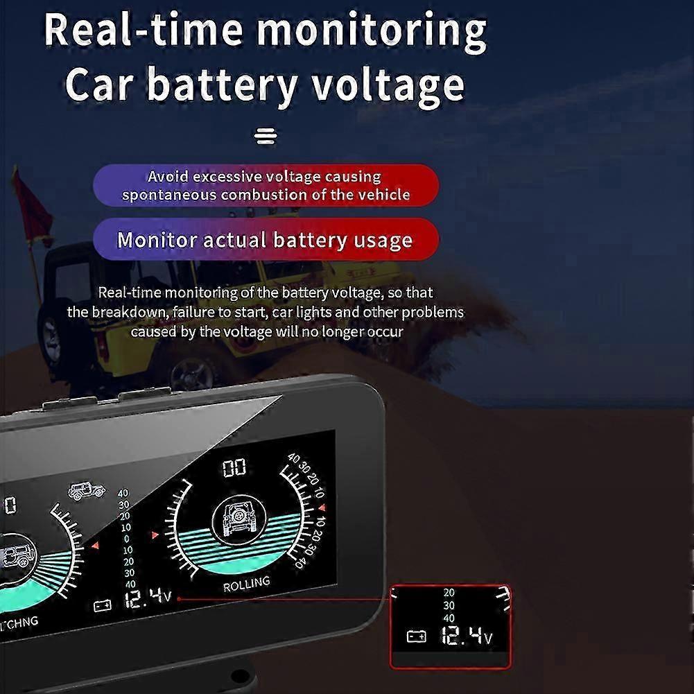 Off-road Car Digital Inclinometer Guage Tilt Indicator Angle Level ...
