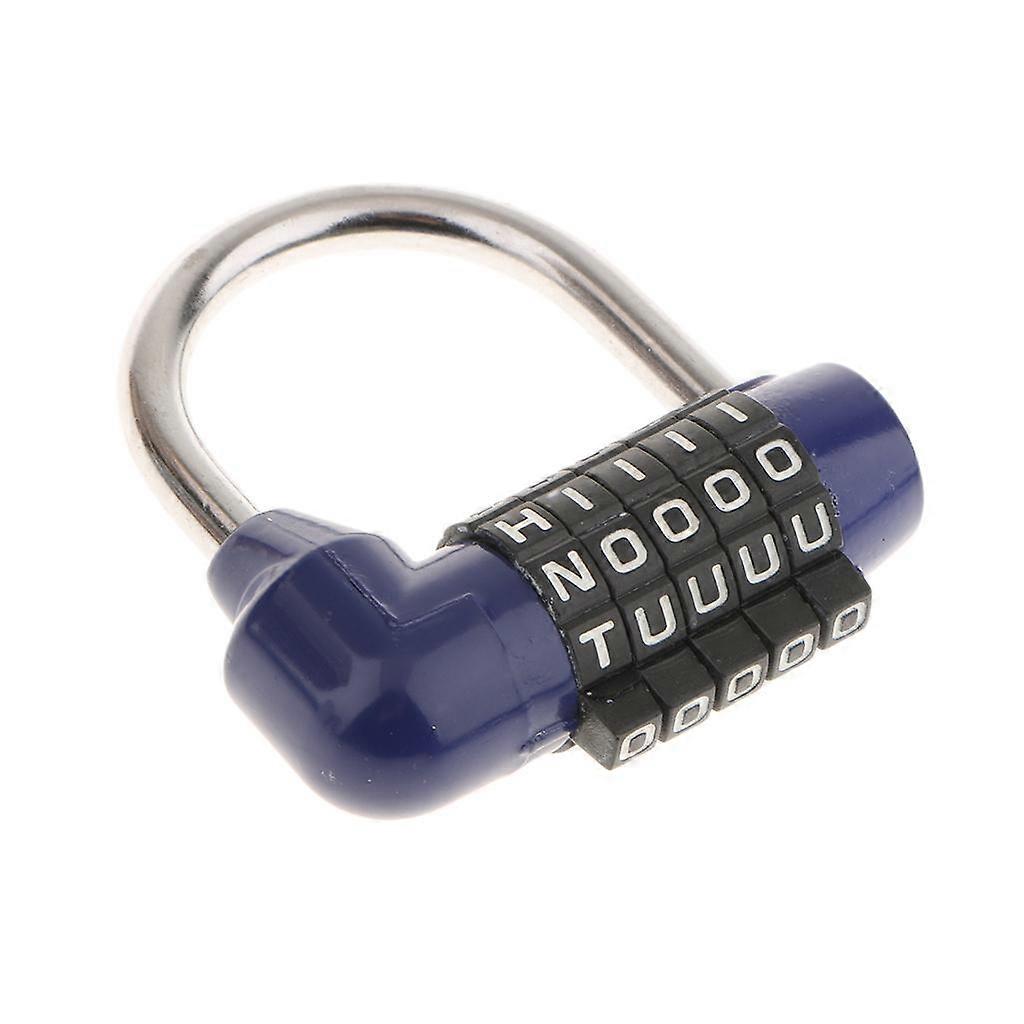 Small Combination Code Padlock Lock Travel Bag 5 Letters Wheel Design ...