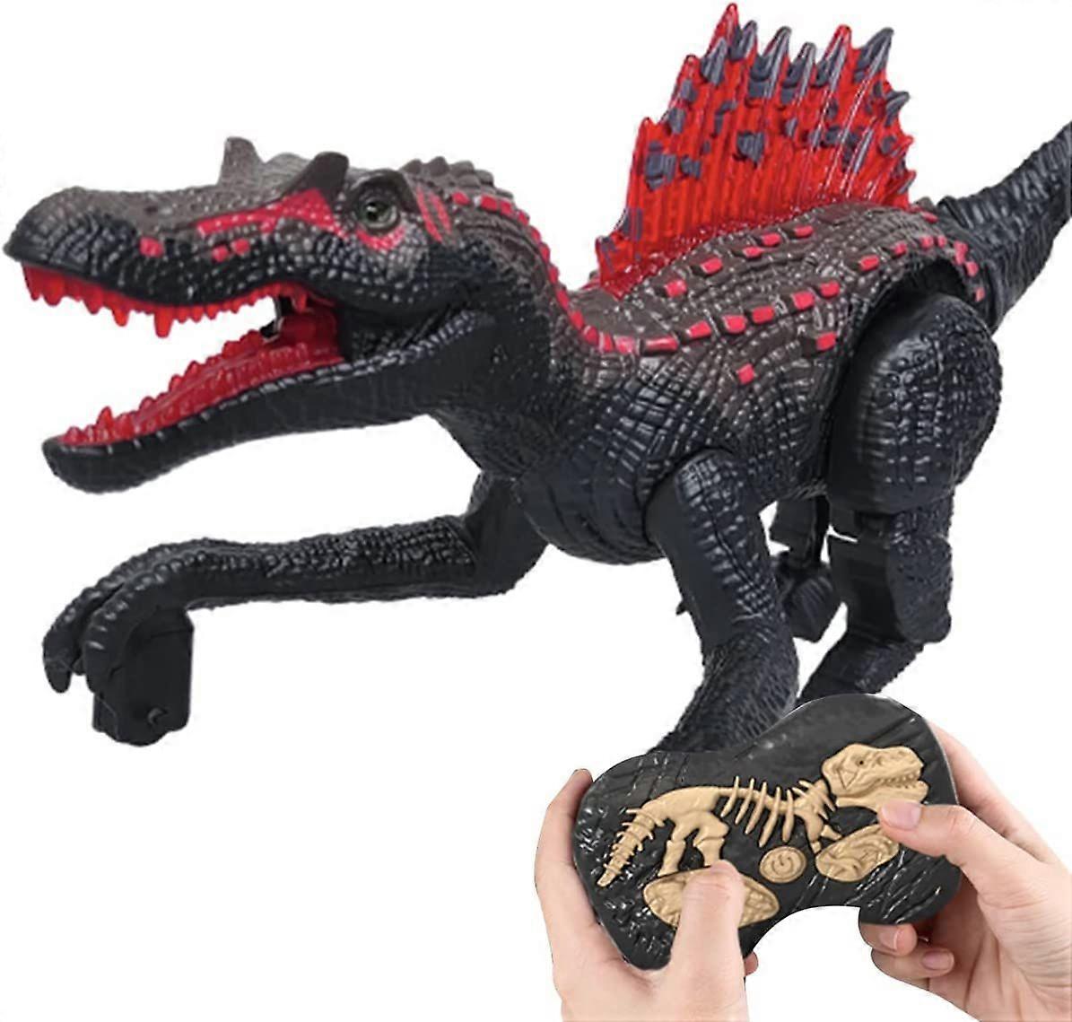 2.4G RC Dinosaur Toys Realistic Walking Toys LED Ligh Roaring Sounds ...