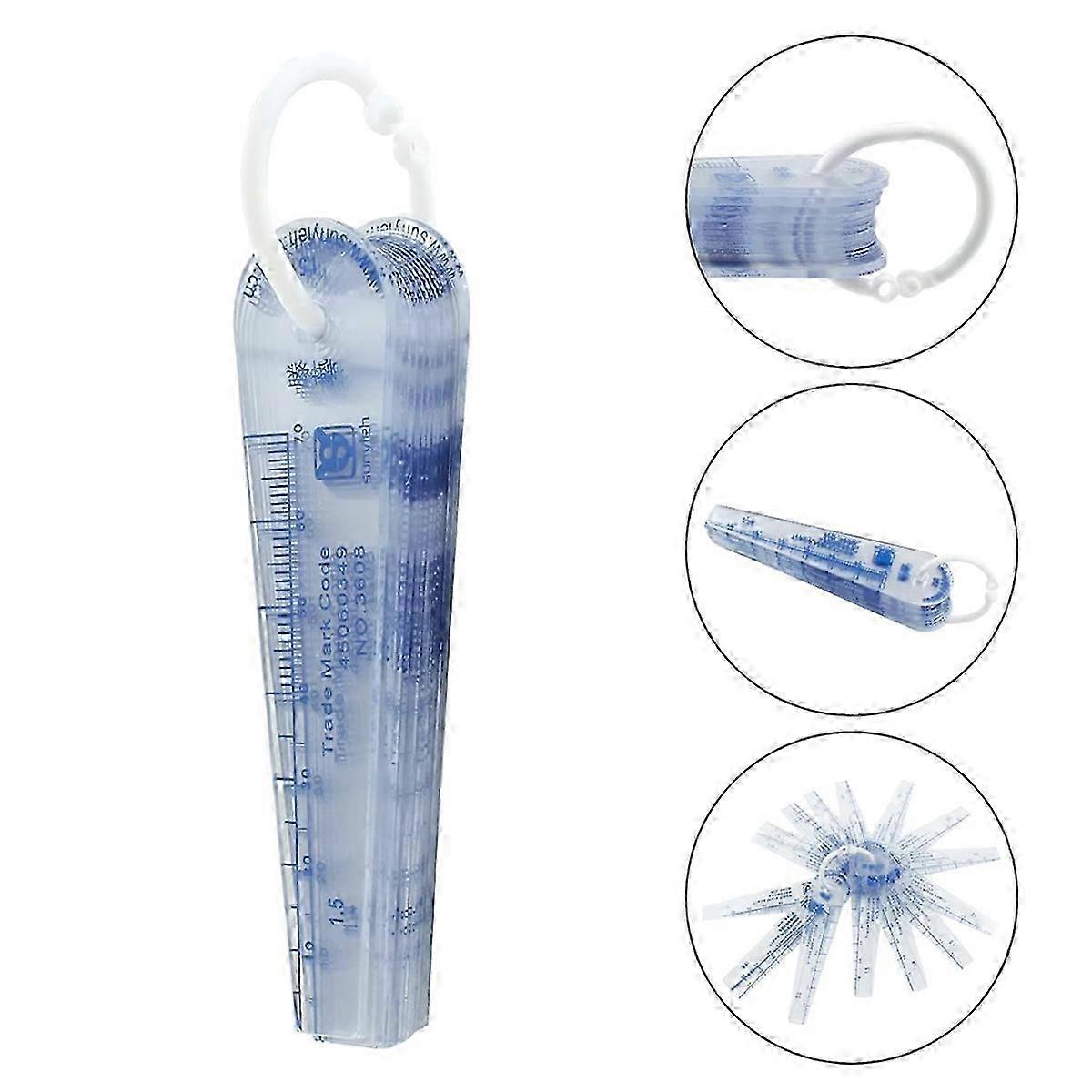 Plastic Feeler Gauge 0.05-2mm Thickness Measuring Tools 20 in 1 Feeler ...