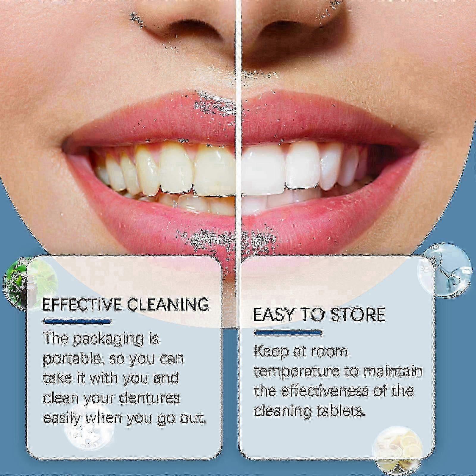 Denture Cleaning Effervescent Tablets Braces Denture Cleaning Tablets ...