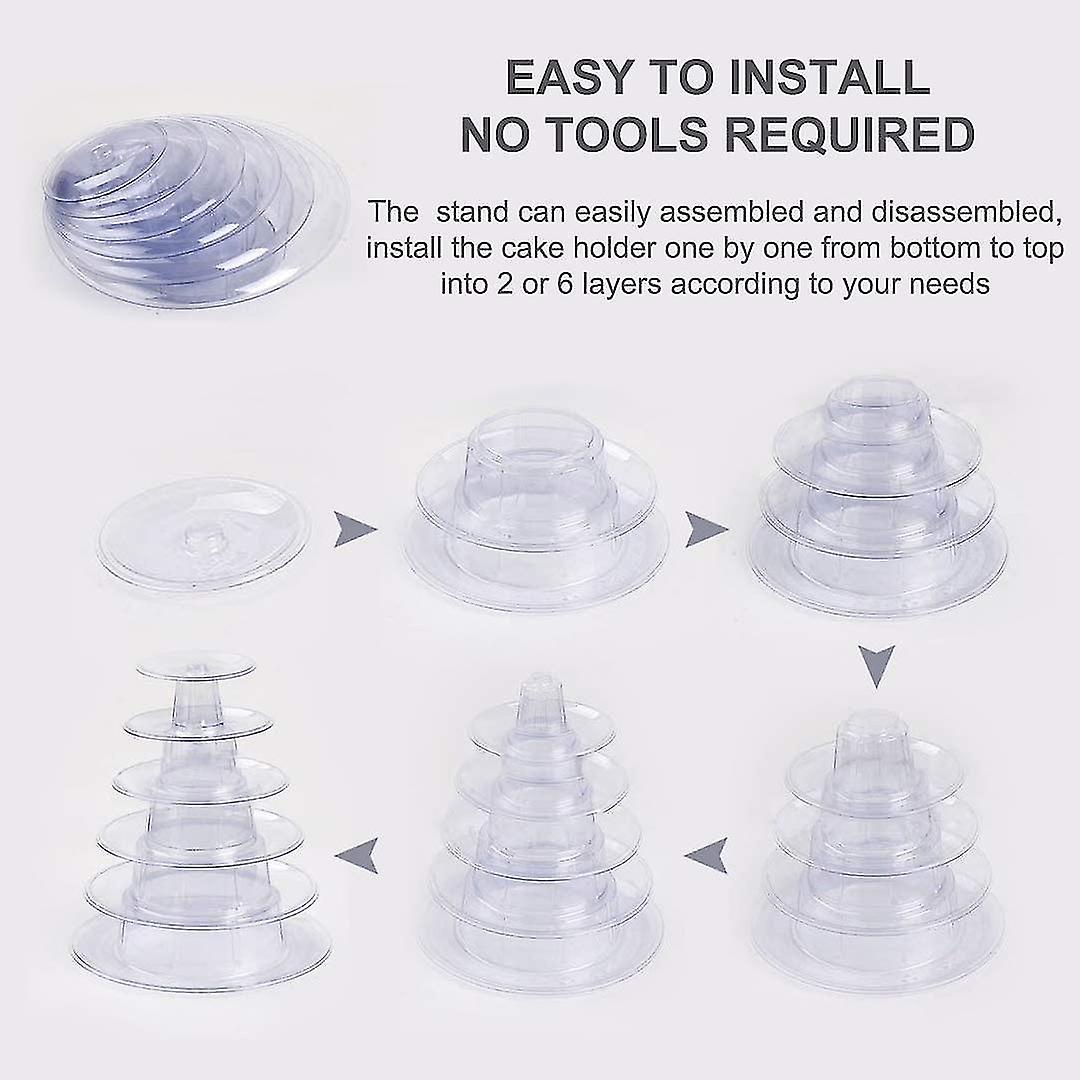 Macaron Tower Stand, 6 Tier Round Macaroon Holder Stand Multifunction ...