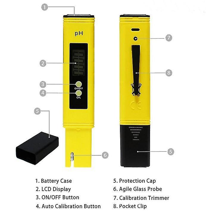 Water Quality Test Meter Ph 2 In 1 0-9990 Ppm Measurement Range 1 Ppm ...