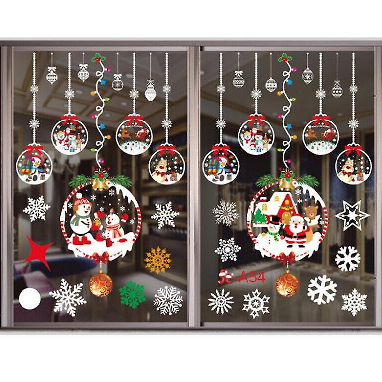 Christmas Xmas Santa Removable Decals Wall Home Shop Decor Window ...