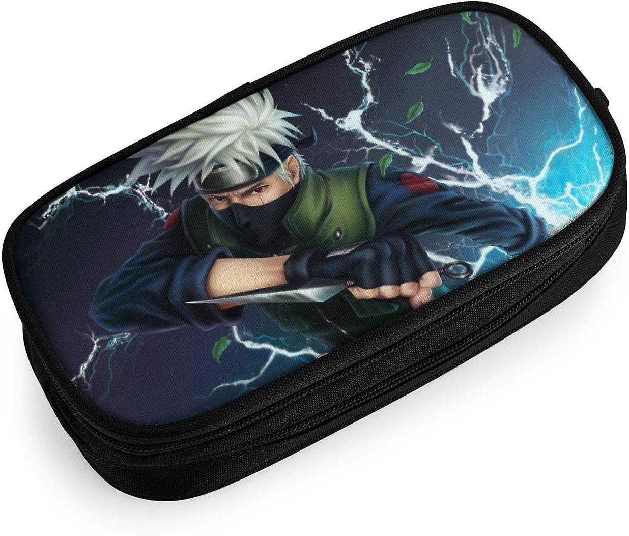 Kakashi Hatake Naruto Pen Bag 3D Custom Printing Large Capacity Double ...