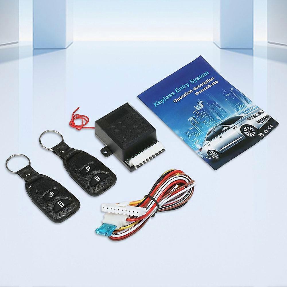 12V Vehicle Car Key Systems Key blade less Entry System with 2 Remote ...