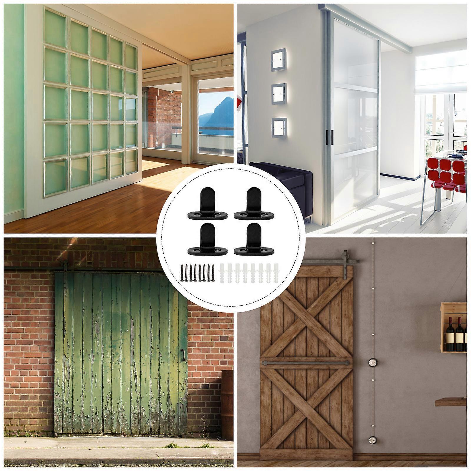 2 Sets Barn Door Bottom Guide Closet Swing Stopper Barn Door Pulls Barn ...