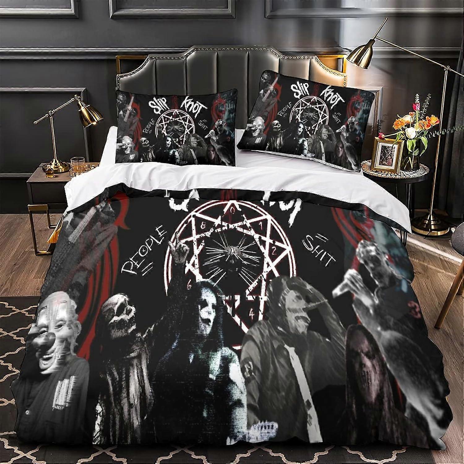 3D Bedding Set Slipknot Duvet Cover for Kids Boys Girls 3D Print Rock ...