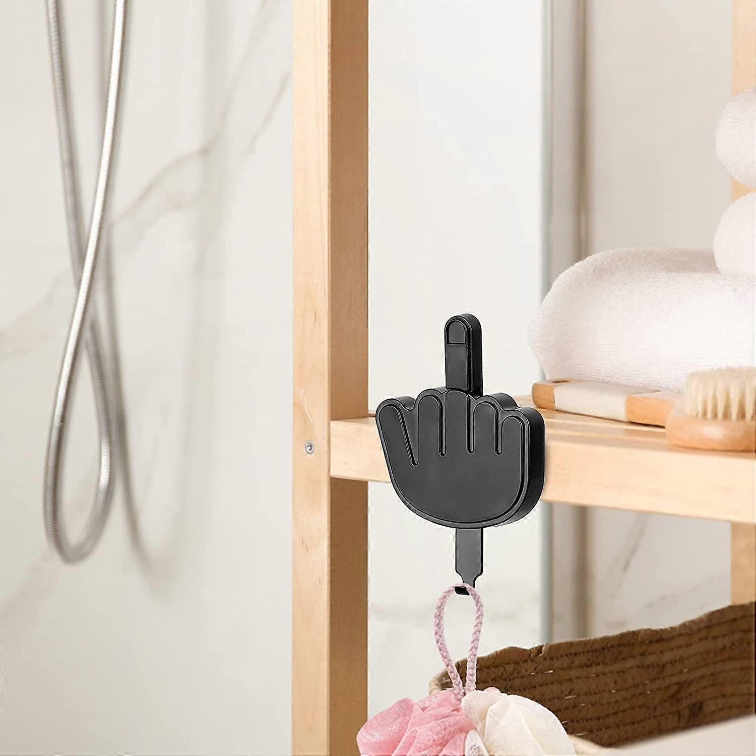 Middle Finger Key Hanger Funny Key Holder for Wall, Self Adhesive Nail ...