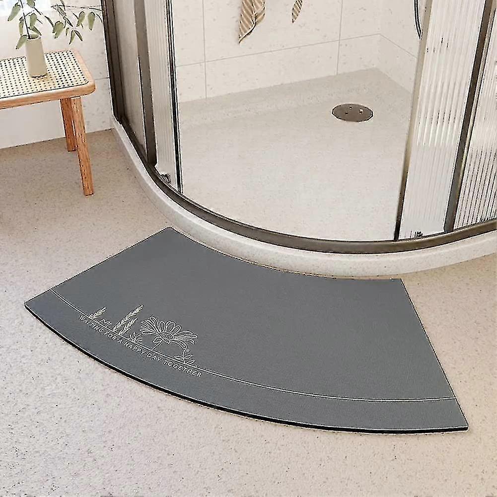 Mott 50 Fast Drying Corner Shower Mat Non Slip Curved Bath Mat For ...