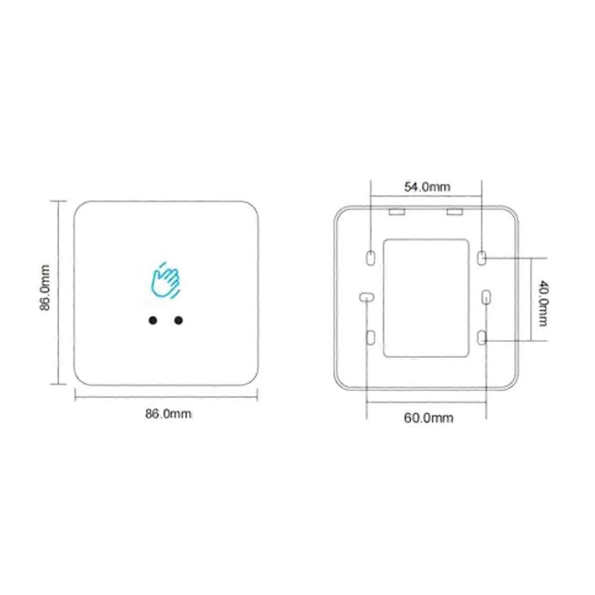 InfraredSurface Installation Contactless Infrared Door Lock No Touch Sensor Exit Button IR Door ...