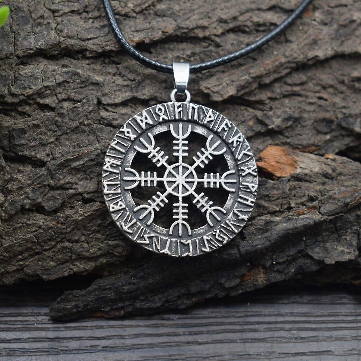 Sanlan Norse Viking Vegvisir Compass Rune necklace | Fruugo UK