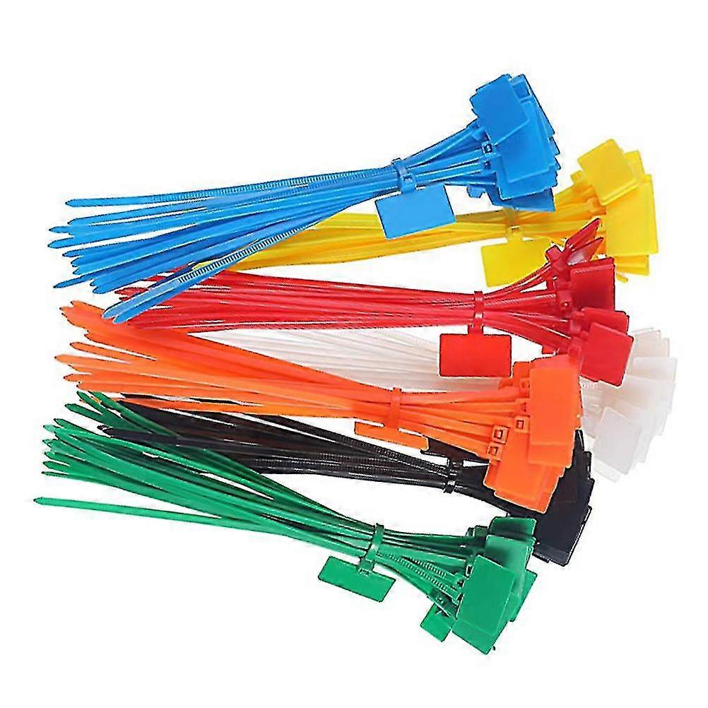 250pcs Easy Mark 4x150mm Nylon Cable Ties Tag Labels Plastic Loop Ties ...