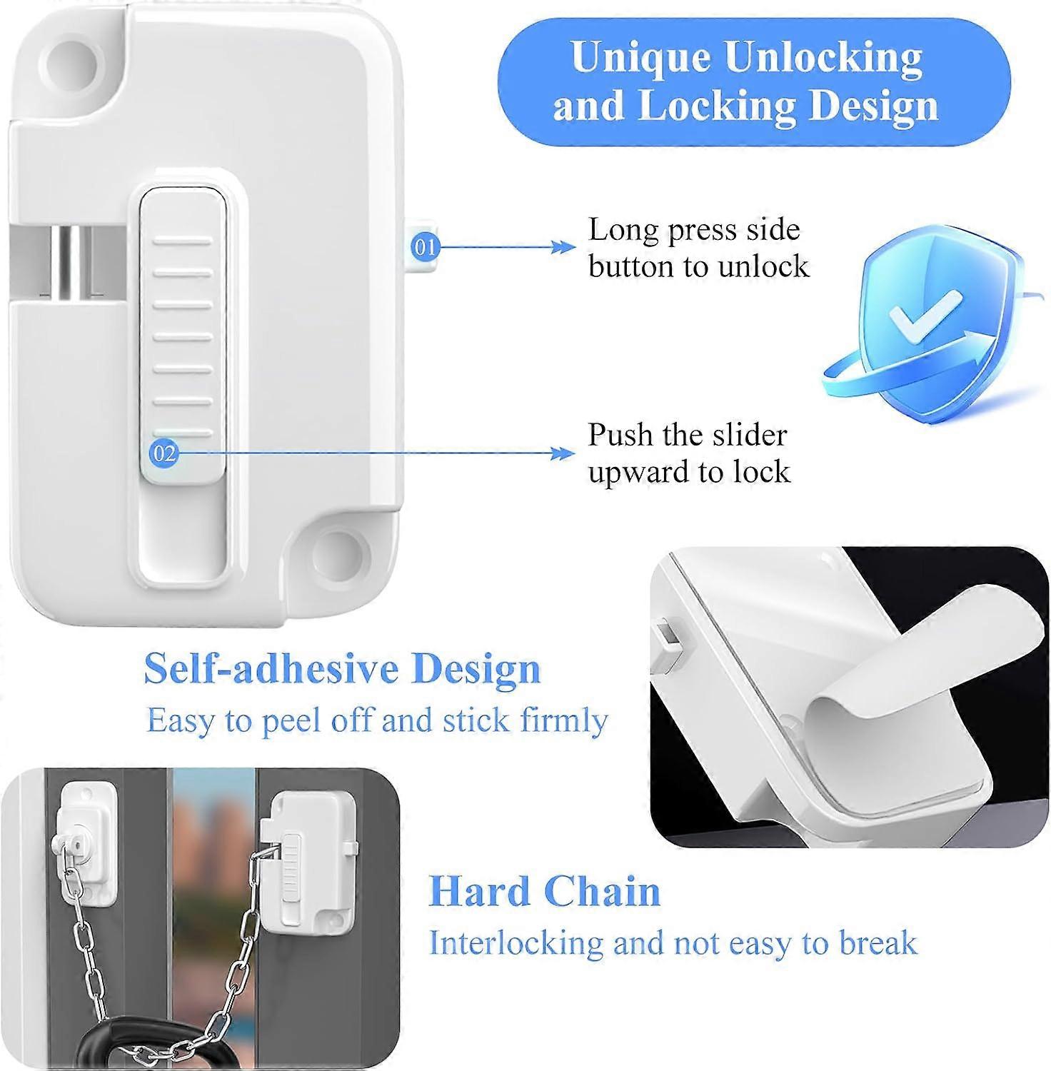 2 Pcs Child Safety Window Locks, Adjustable Child Window Protection ...