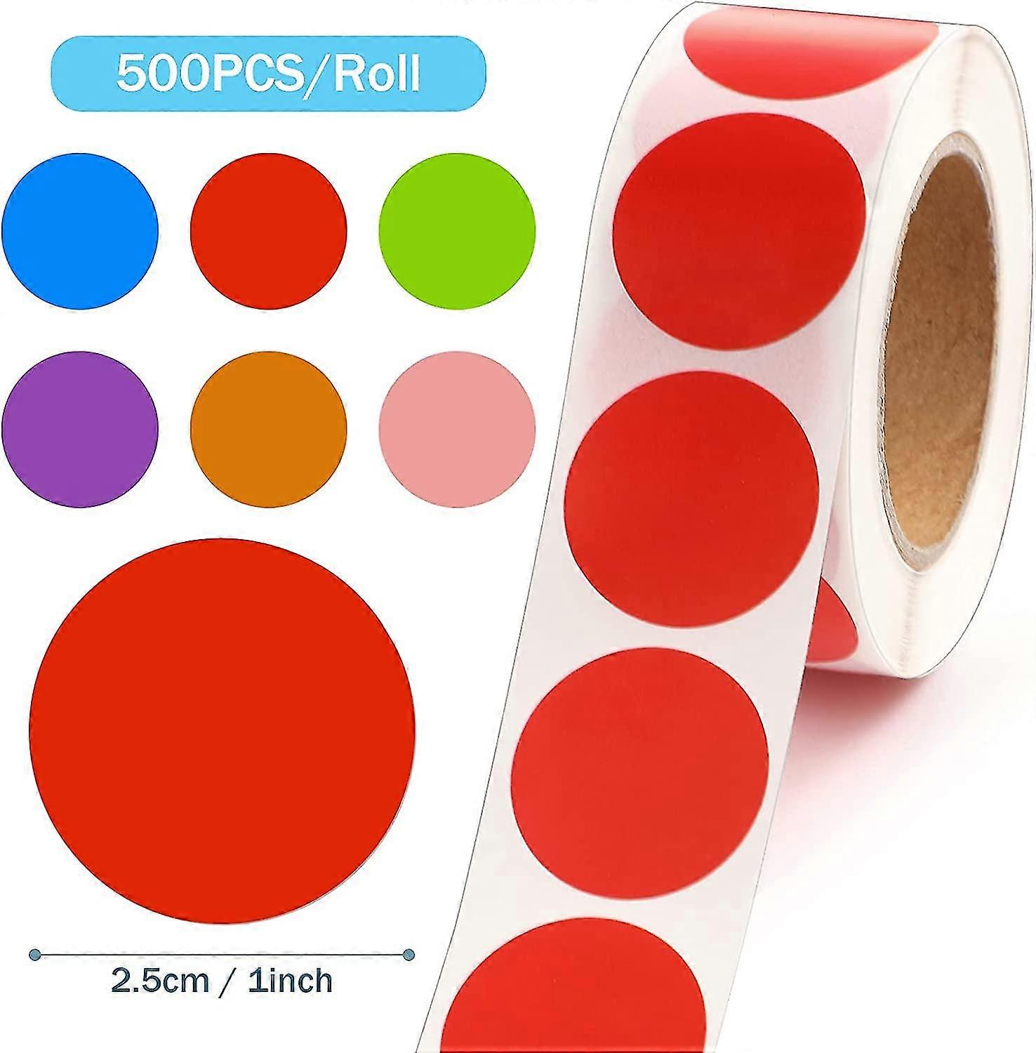 3000 Pieces Removable Color Code Dot Round Sticker Rolls Adhesive ...
