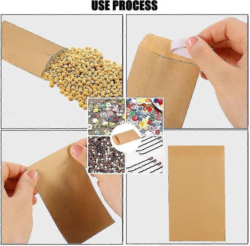 120 Pcs Small Brown Envelopes For Seeds, Self-adhesive Seed Envelopes ...