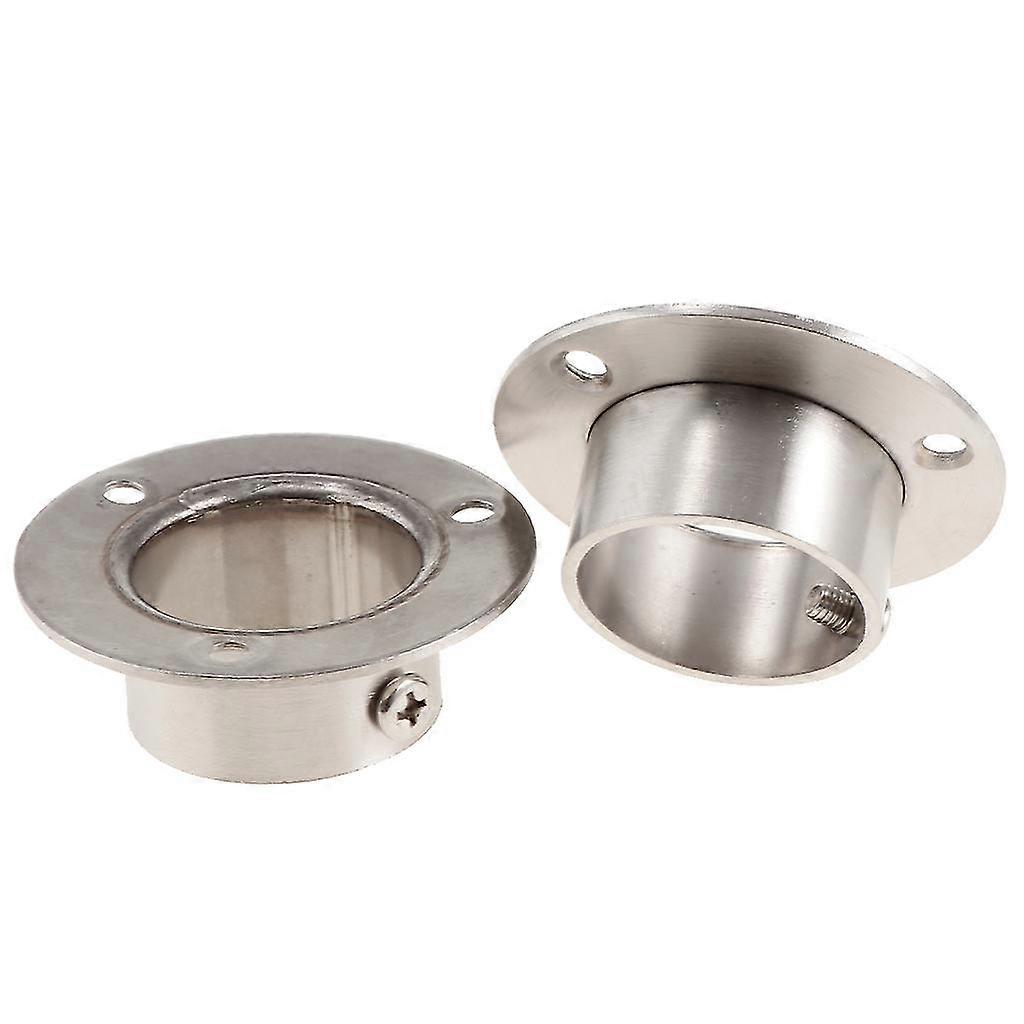 Chrome Tube Pipe Rotating Wardrobe Clothes Garment Rail End Socket 62 X ...