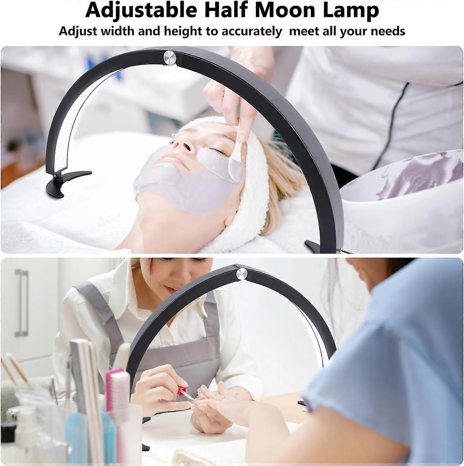 Half Moon Light for Nail Desk, 29in 40W Half Moon Table Lamp Nail Desk Lamp with Wire Controller ...