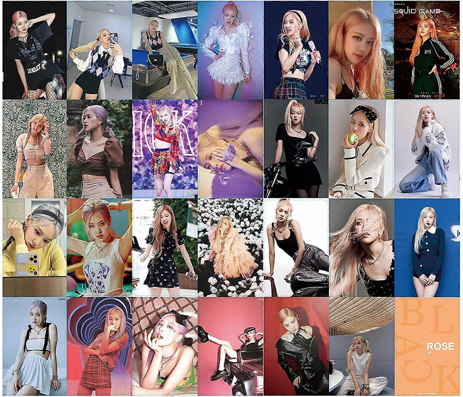 Kpop ROS Photocard Rosie Picture Card Set Photobook Polarioid Roses Photo Poster Gift for Blink ...