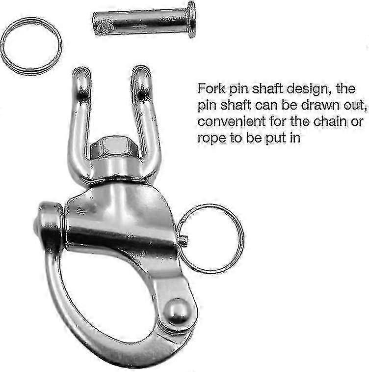 Snap Shackle, 2 Pieces Stainless Steel Snap Shackle Panic Hook Quick ...