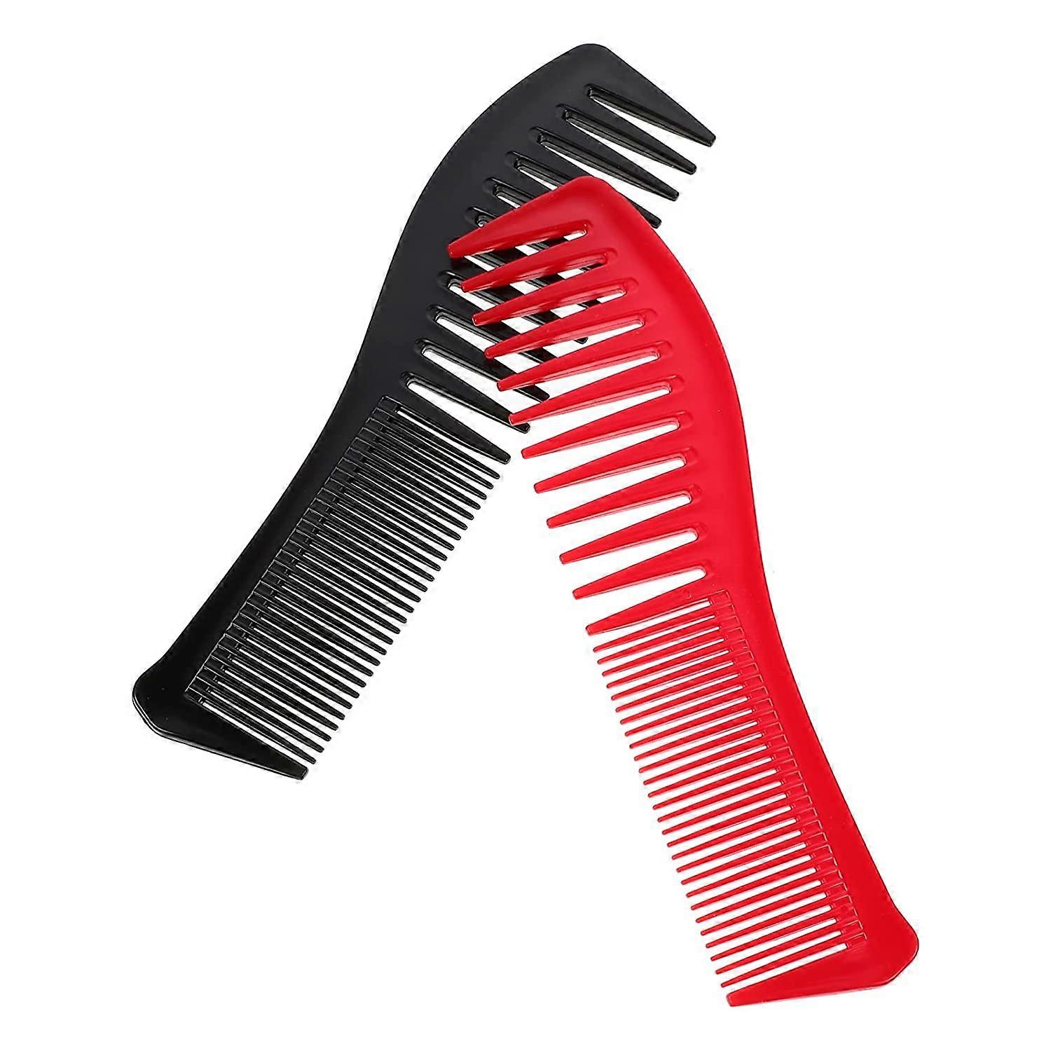 2 pieces of teeth shaped hair comb Portable hair tool Women's slim wide ...