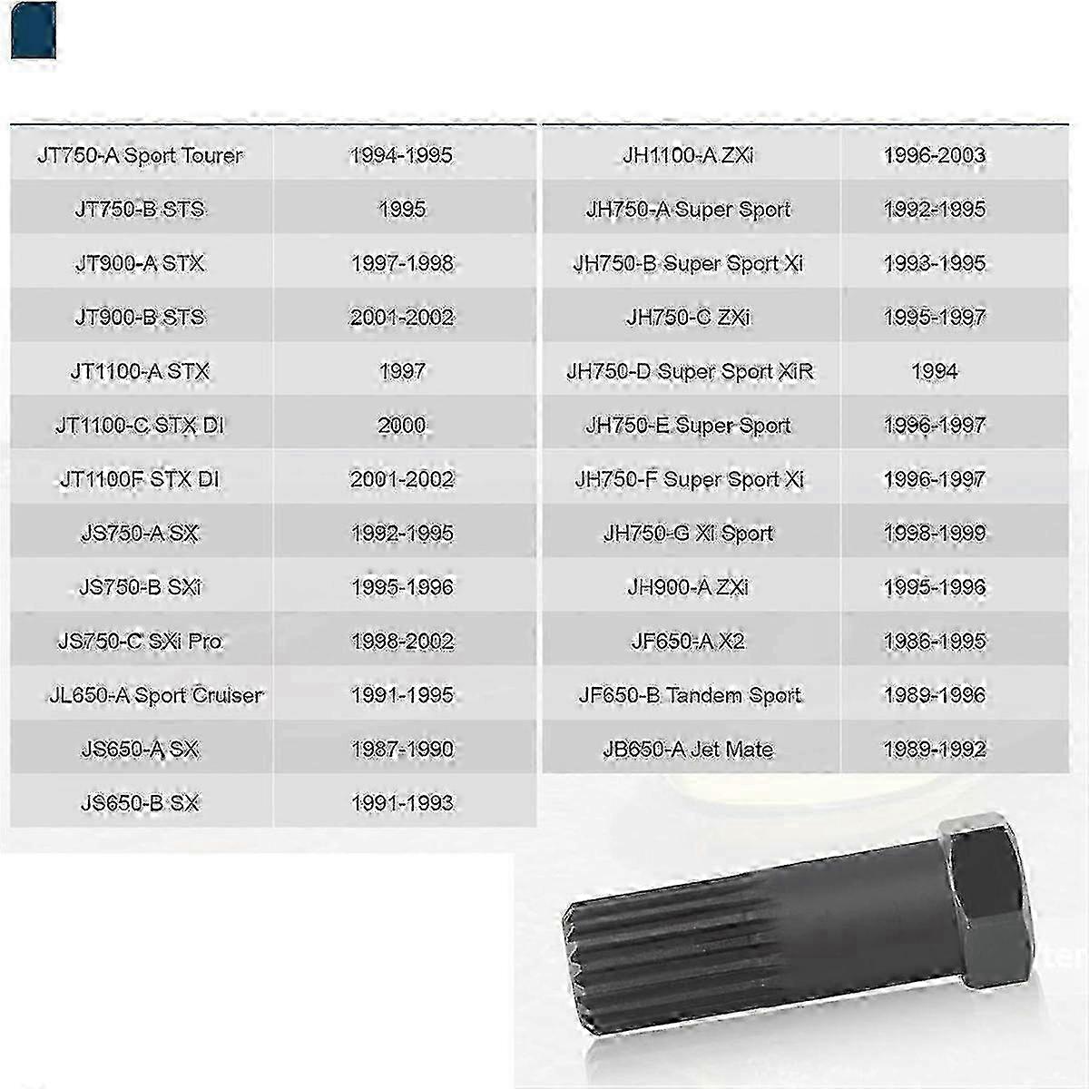 Impeller Installation Removal Spline Wrench Tool WR001 for GS GSX GTX ...