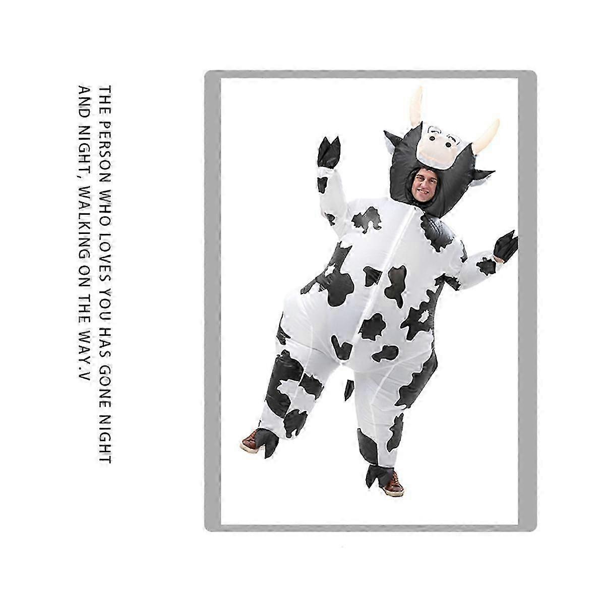 Cute Inflatable Cow Costume Blowing Up Costume Performance Props Full ...