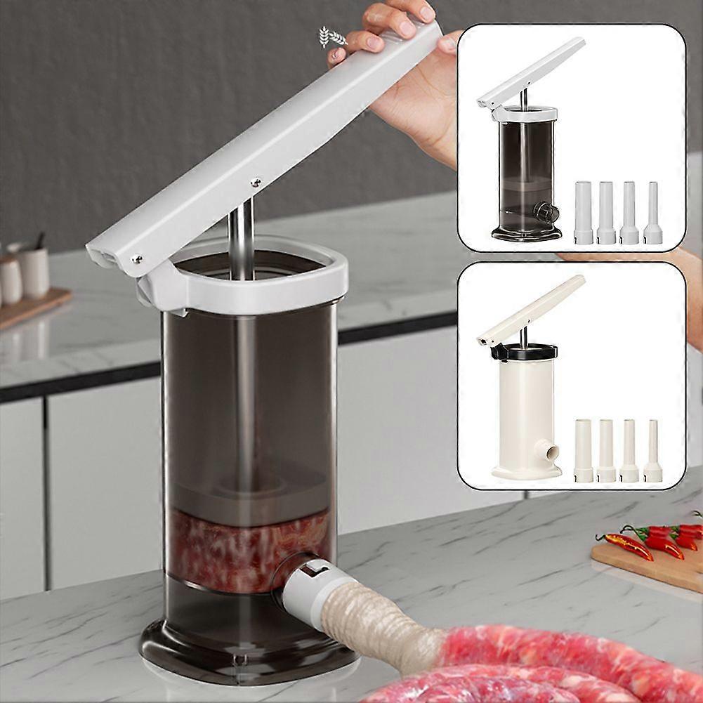 Manual Sausage Stuffer Machine with 4 Stuffing Tubes Quick Sausage Hot ...