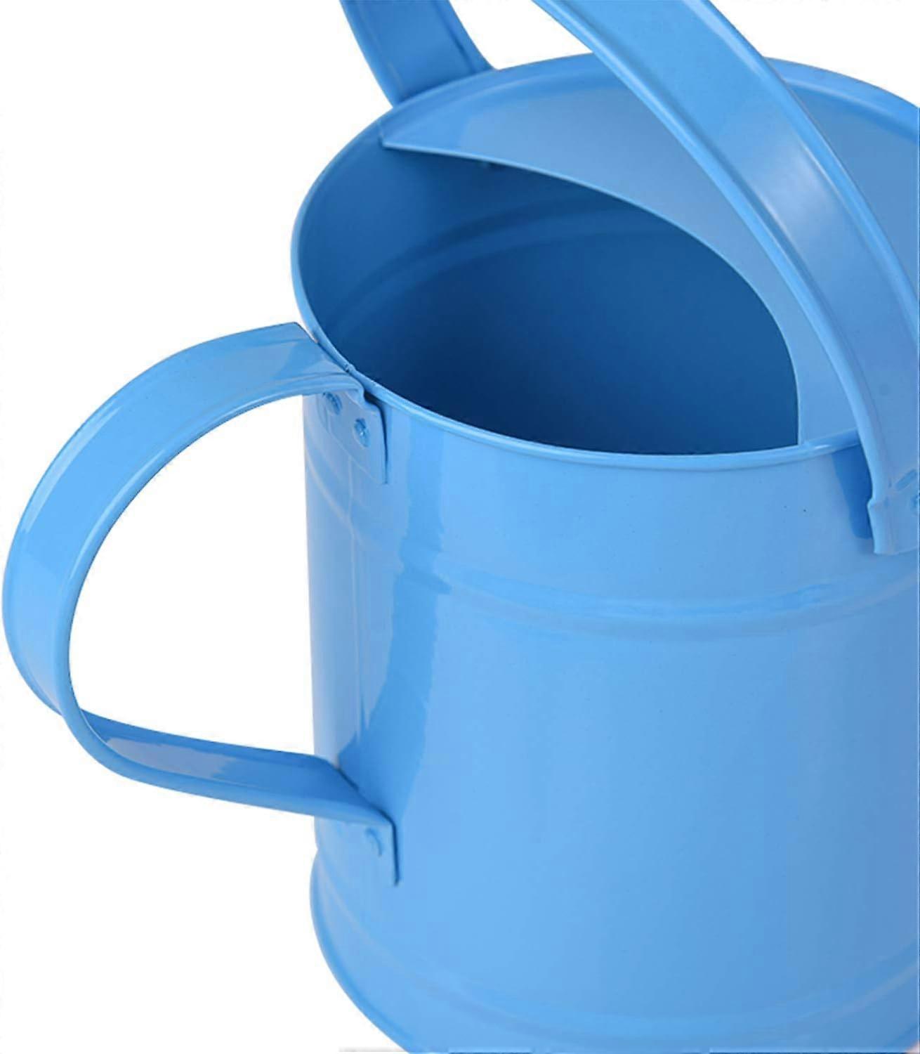 1.5L Blue Metal Watering Can - Outdoor Watering Bucket for Kids - Small ...