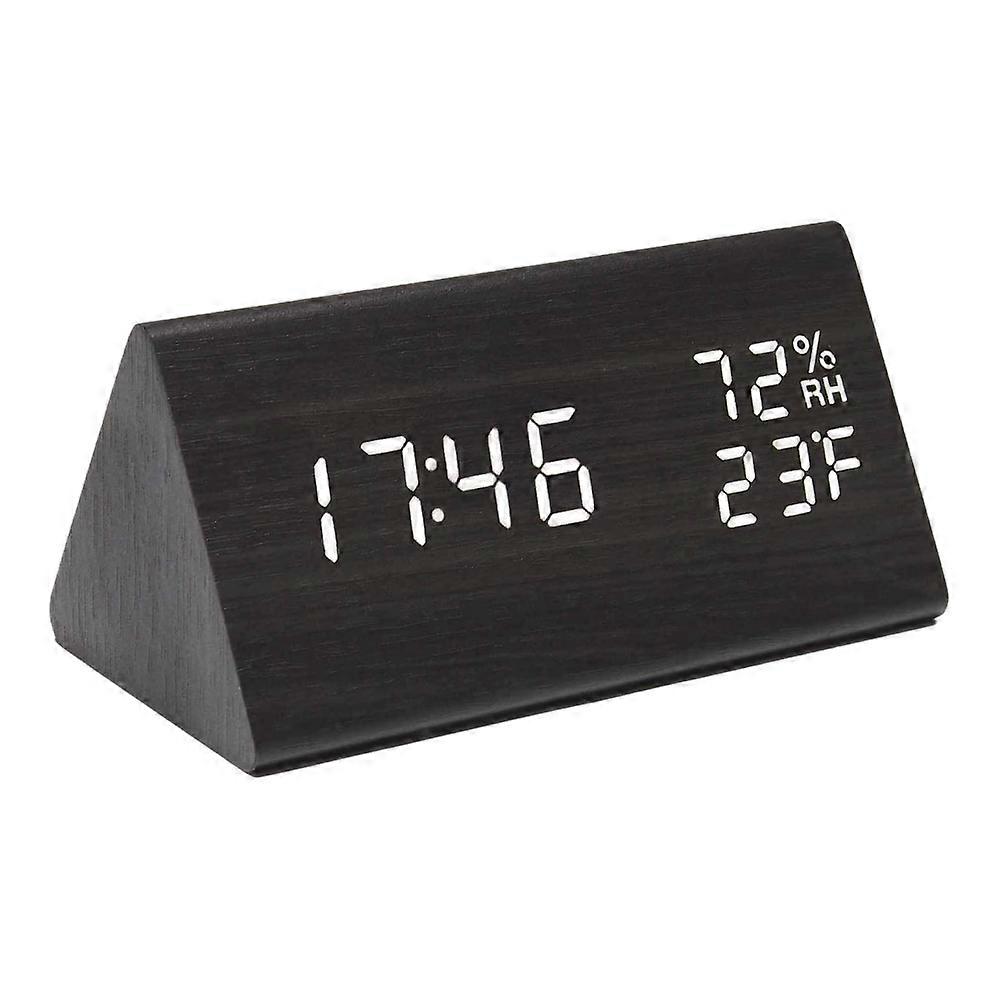 Digital Alarm Clock, Wooden Design, Elegant & Portable, Date ...