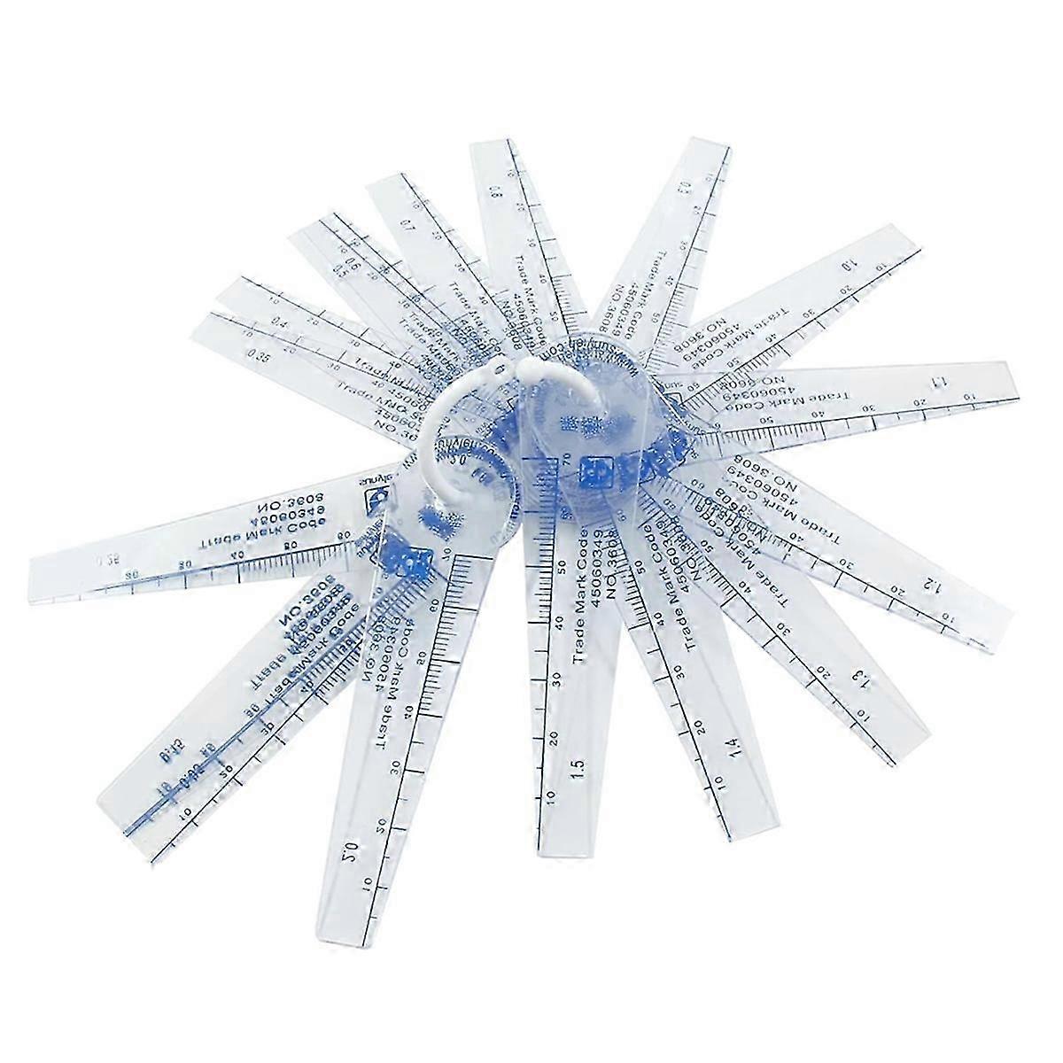 Plastic Feeler Gauge 0.05-2mm Thickness Measuring Tools 20 in 1 Feeler ...