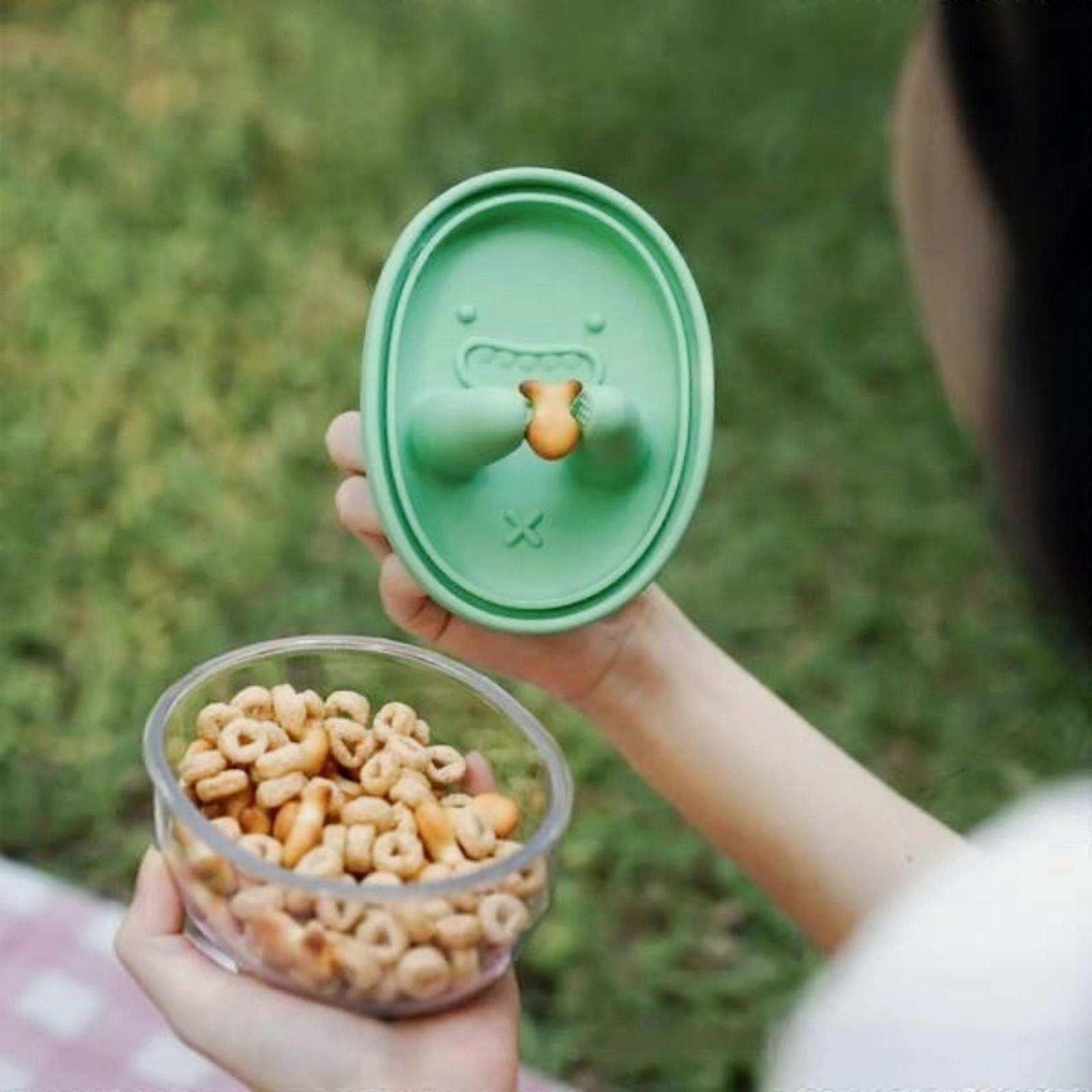 No-Mess Snack Container with Built-In Glove Lid - Cookie Jar, Hand HOT ...